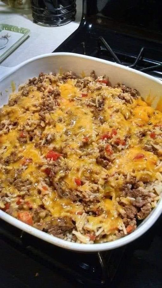 Cheesy Spanish Rice Casserole – Easy Family Recipes