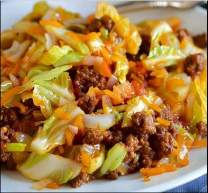 Cheesy Beef and Cabbage Taco Skillet – Easy Family Recipes