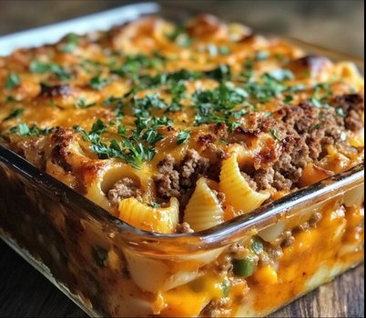 Meatloaf and Cheddar Shells Casserole – Easy Family Recipes