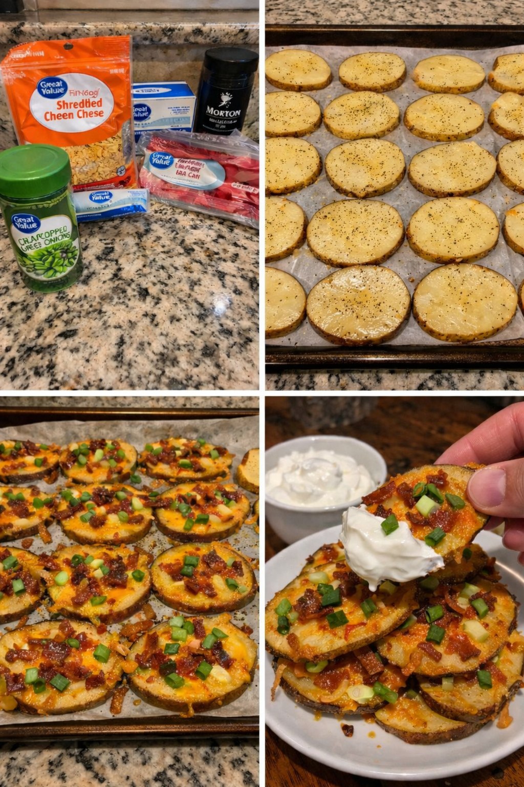 Baked Potato Slices with Bacon & Green Onions.26 – Easy Family Recipes